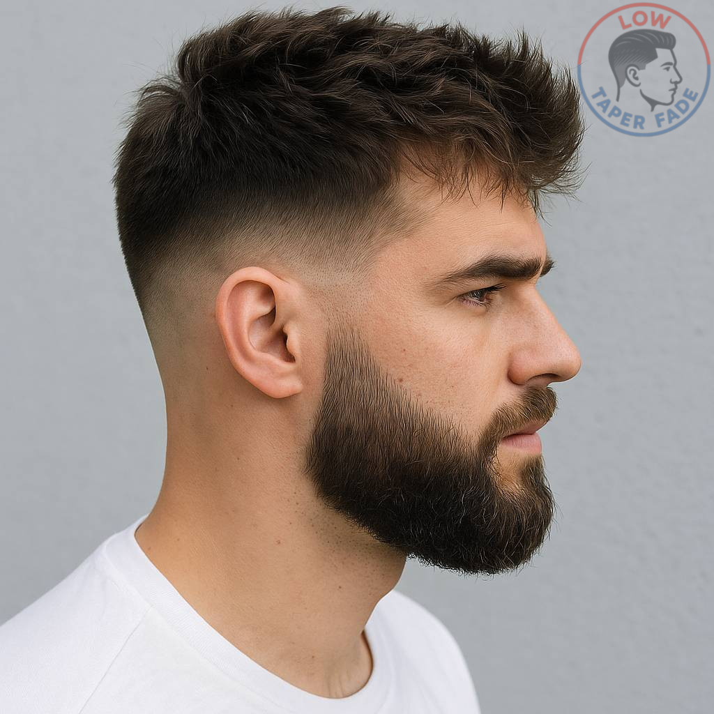 Low Taper Fade Haircut with Beard | Modern Men’s Style Guide - LOW ...
